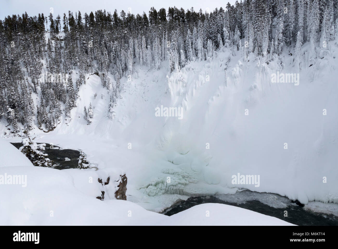 View of river at brink of the Upper Falls of Stock Photo - Alamy