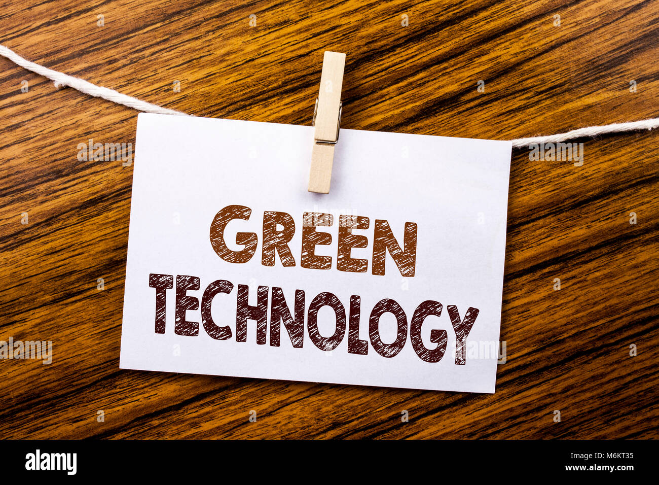Handwriting Announcement text showing Green Technology. Business ...
