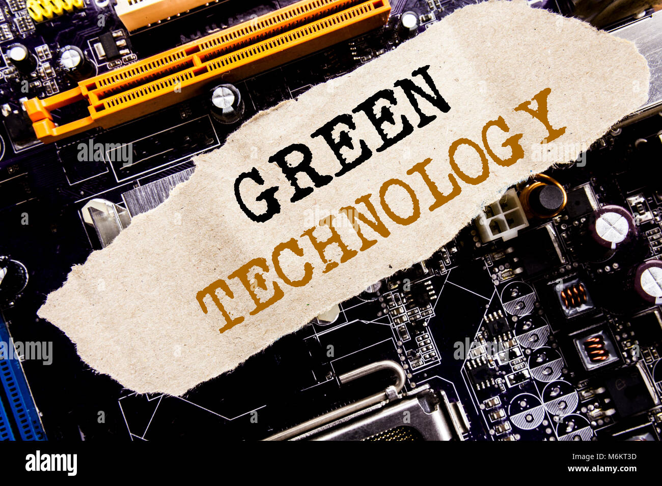Handwriting Announcement text showing Green Technology. Business ...