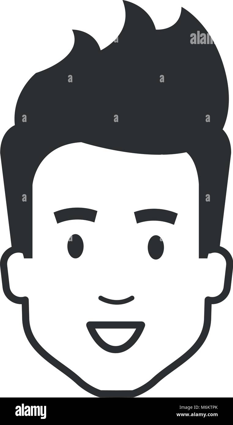 young man head avatar character Stock Vector Image & Art - Alamy