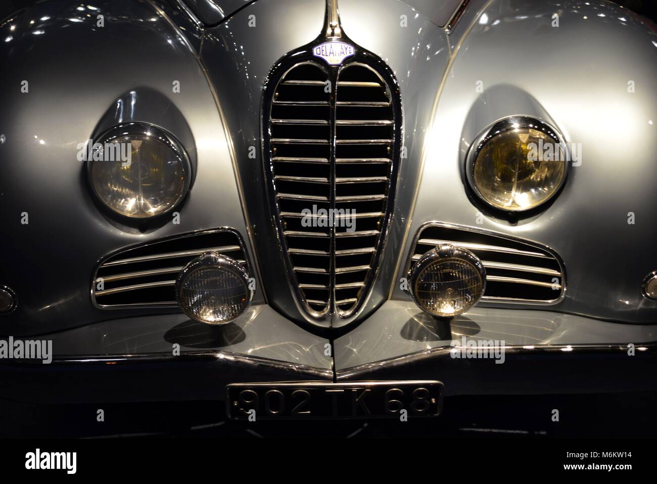 French Delahaye 135M is exhibited at the car collection of the museum ...