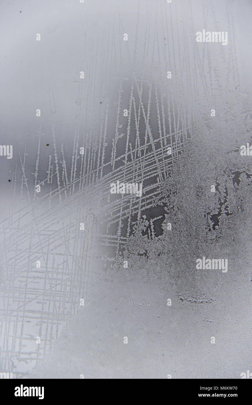 Frost On Glass Stock Photo - Alamy
