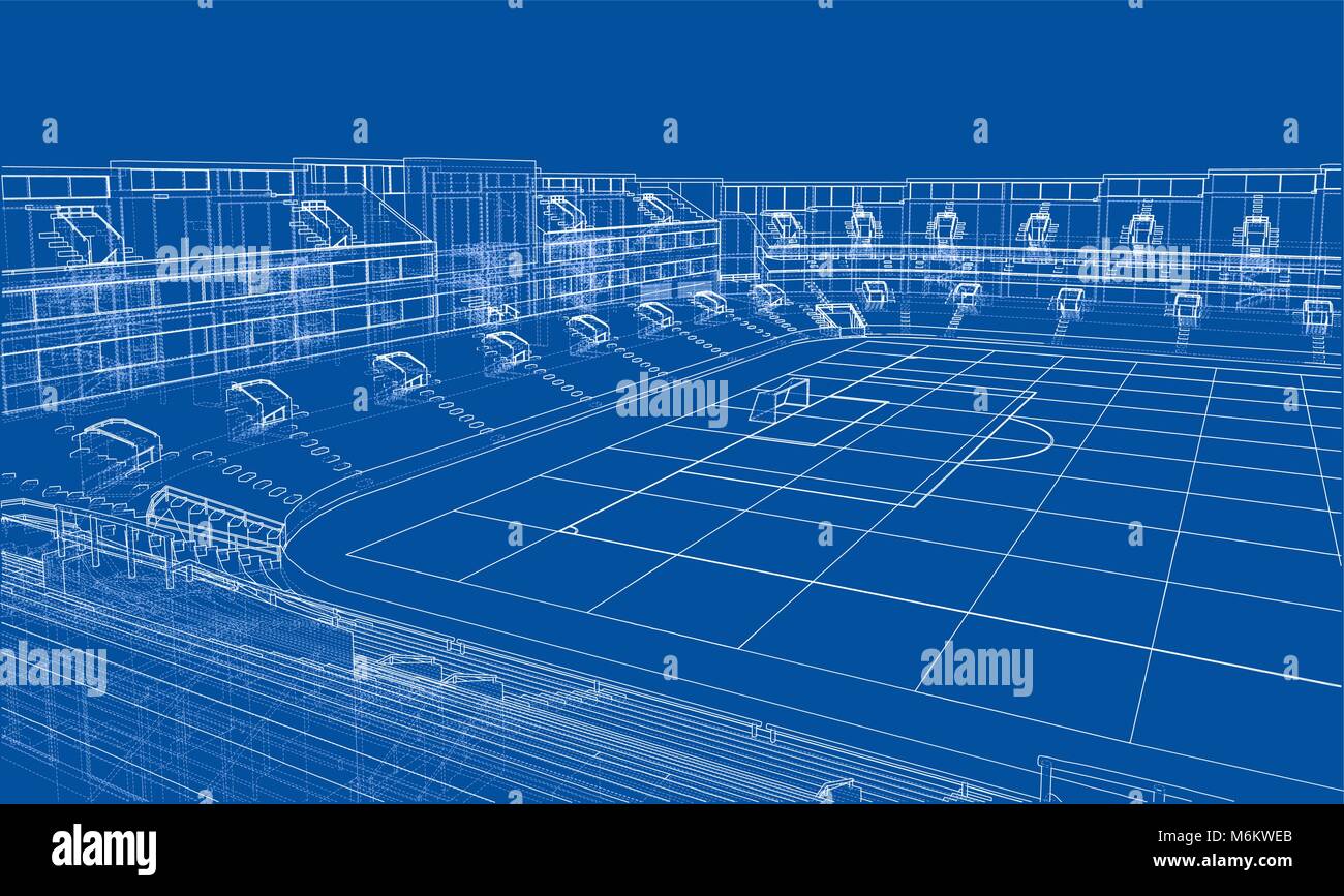 Soccer Stadium or Football Arena Concept. Vector Stock Vector Image ...