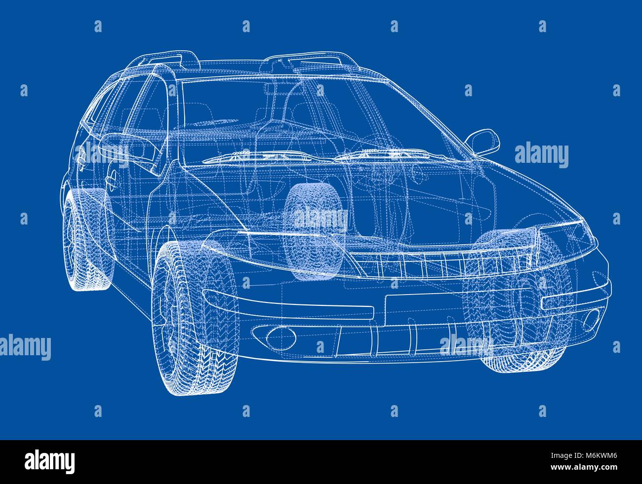 Concept car. Vector rendering of 3d Stock Vector Image & Art - Alamy