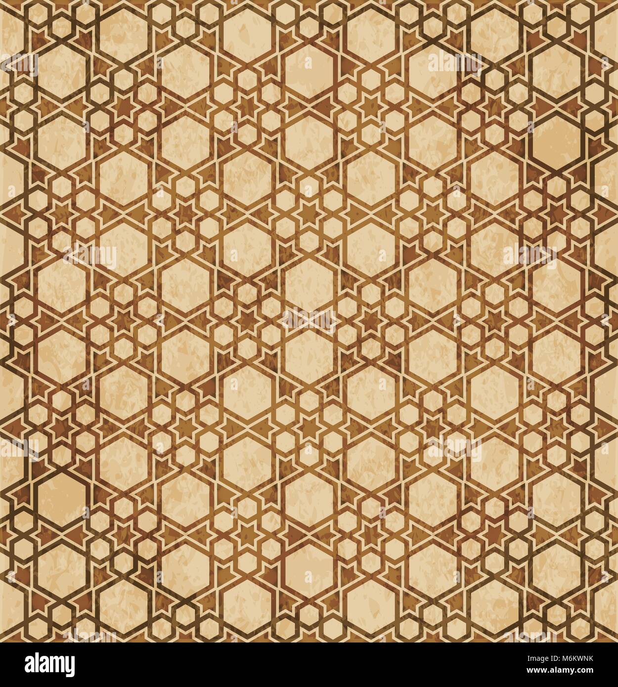 Retro brown Islam seamless geometry pattern background eastern style ...