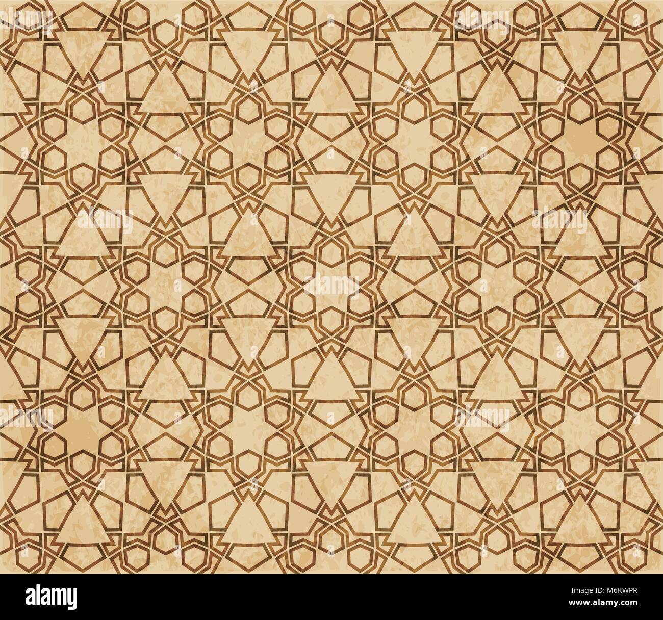 Retro brown Islam seamless geometry pattern background eastern style ...