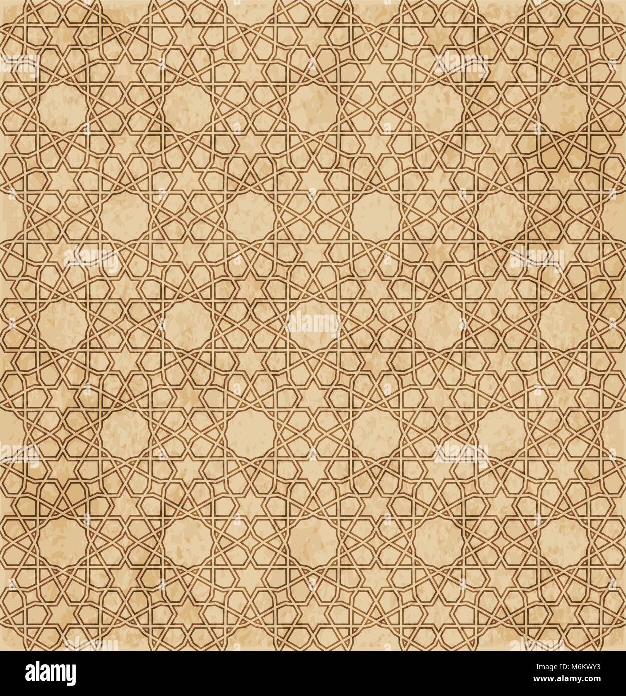 Retro brown Islam seamless geometry pattern background eastern style ...
