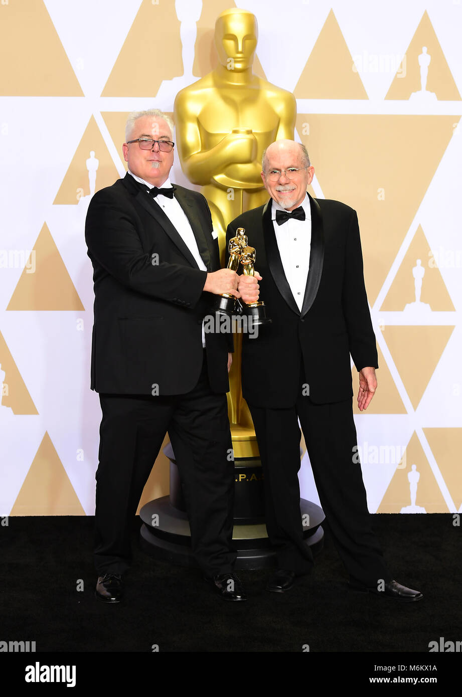 Alex Gibson and Richard King with their oscar for Sound Editing in ...