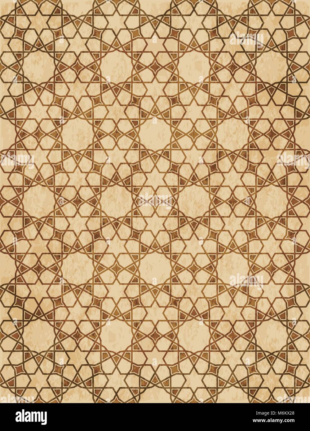 Retro brown Islam seamless geometry pattern background eastern style ...