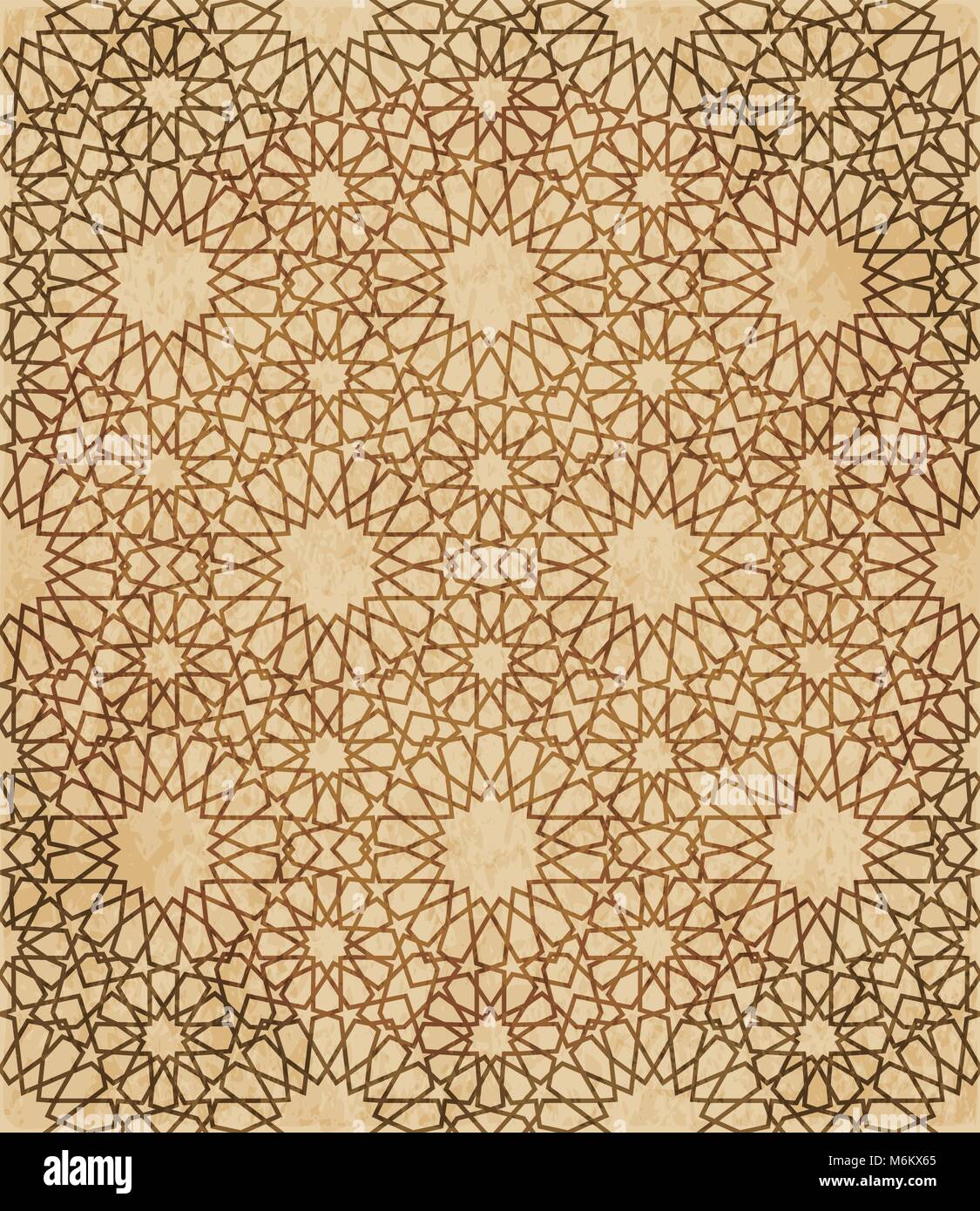 Retro brown Islam seamless geometry pattern background eastern style ...