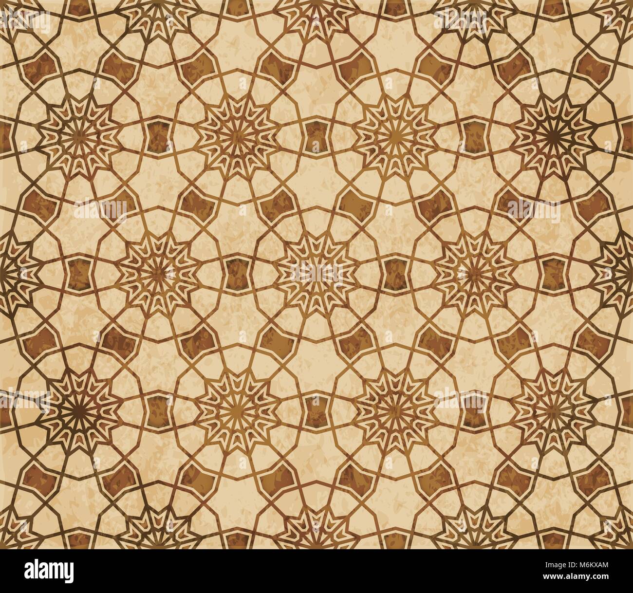Retro brown Islam seamless geometry pattern background eastern style ...