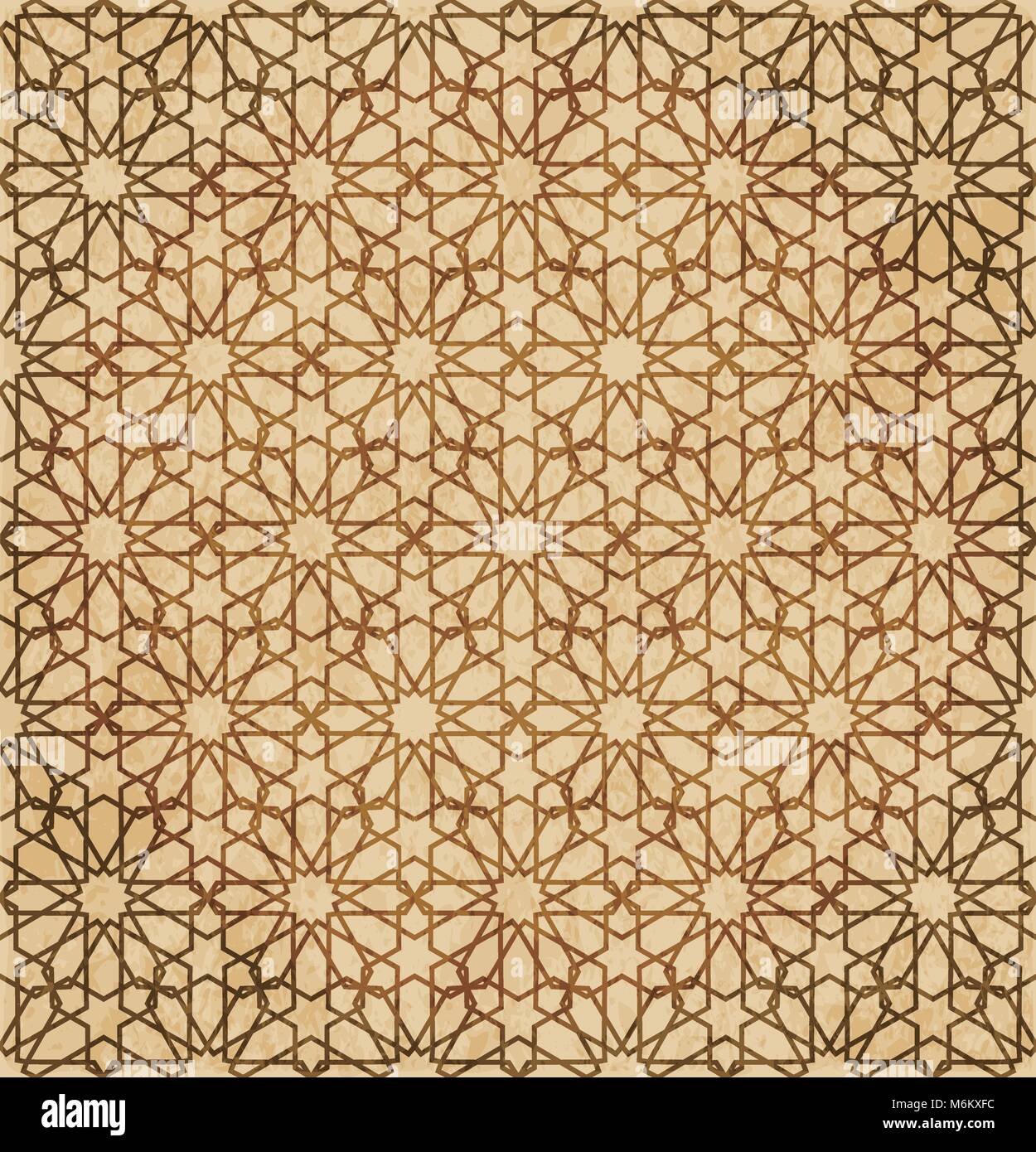 Retro brown Islam seamless geometry pattern background eastern style ...