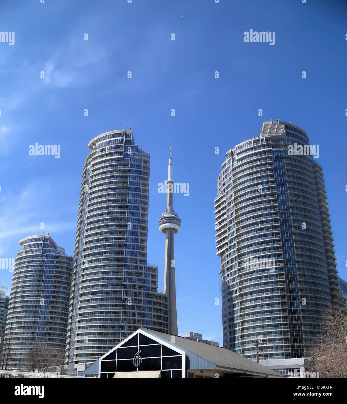 Toronto skyline from Ontario lake Stock Photo - Alamy