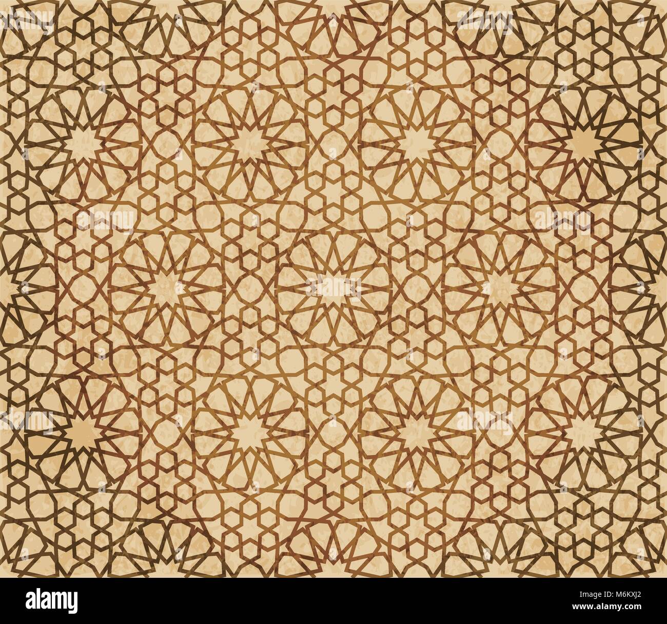 Retro brown Islam seamless geometry pattern background eastern style ...