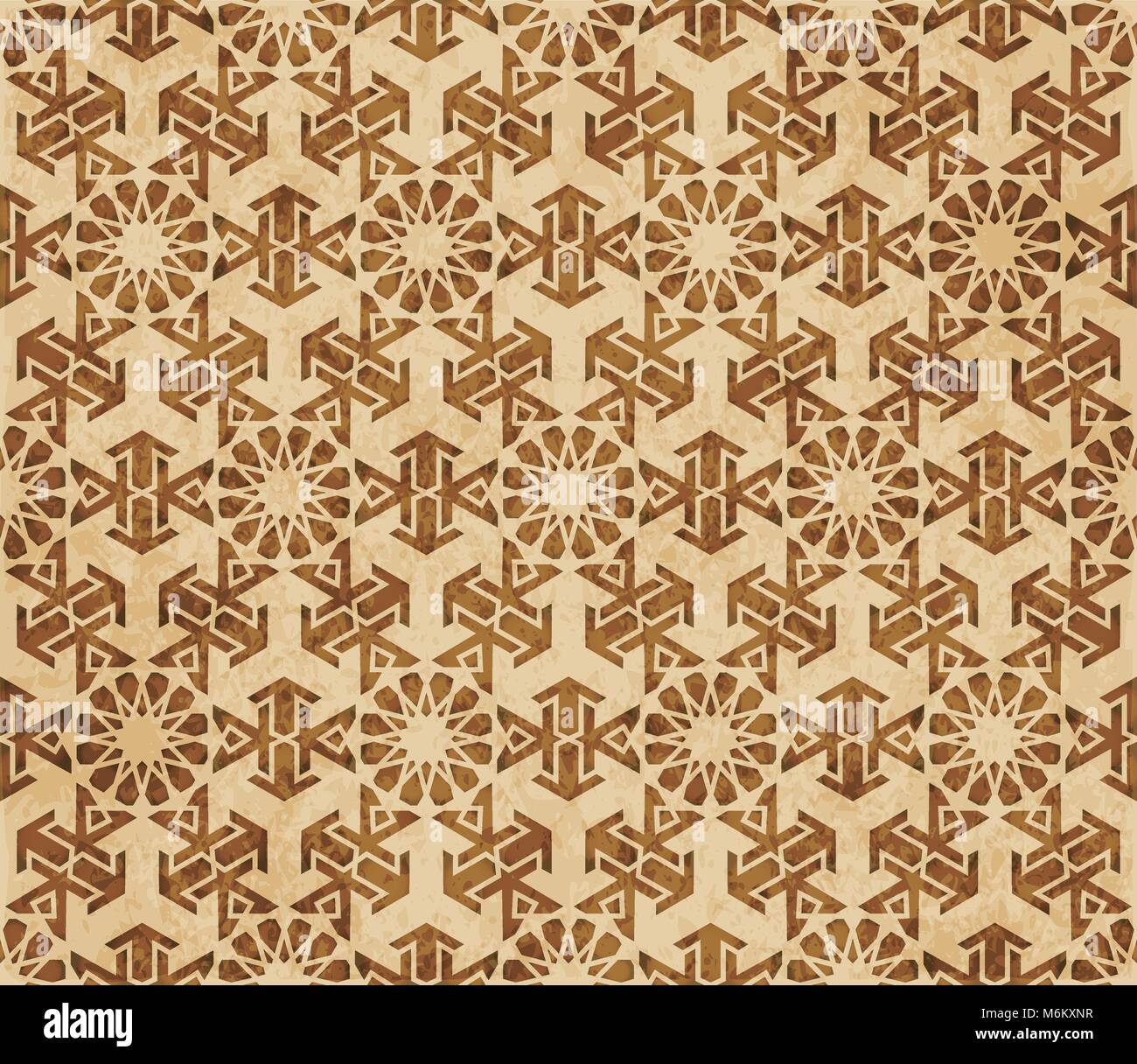 Retro brown Islam seamless geometry pattern background eastern style ...