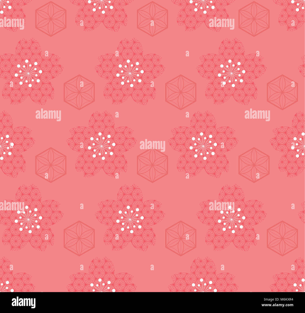 Cherry blossom pattern vector. Pink floral background. Floral texture ...