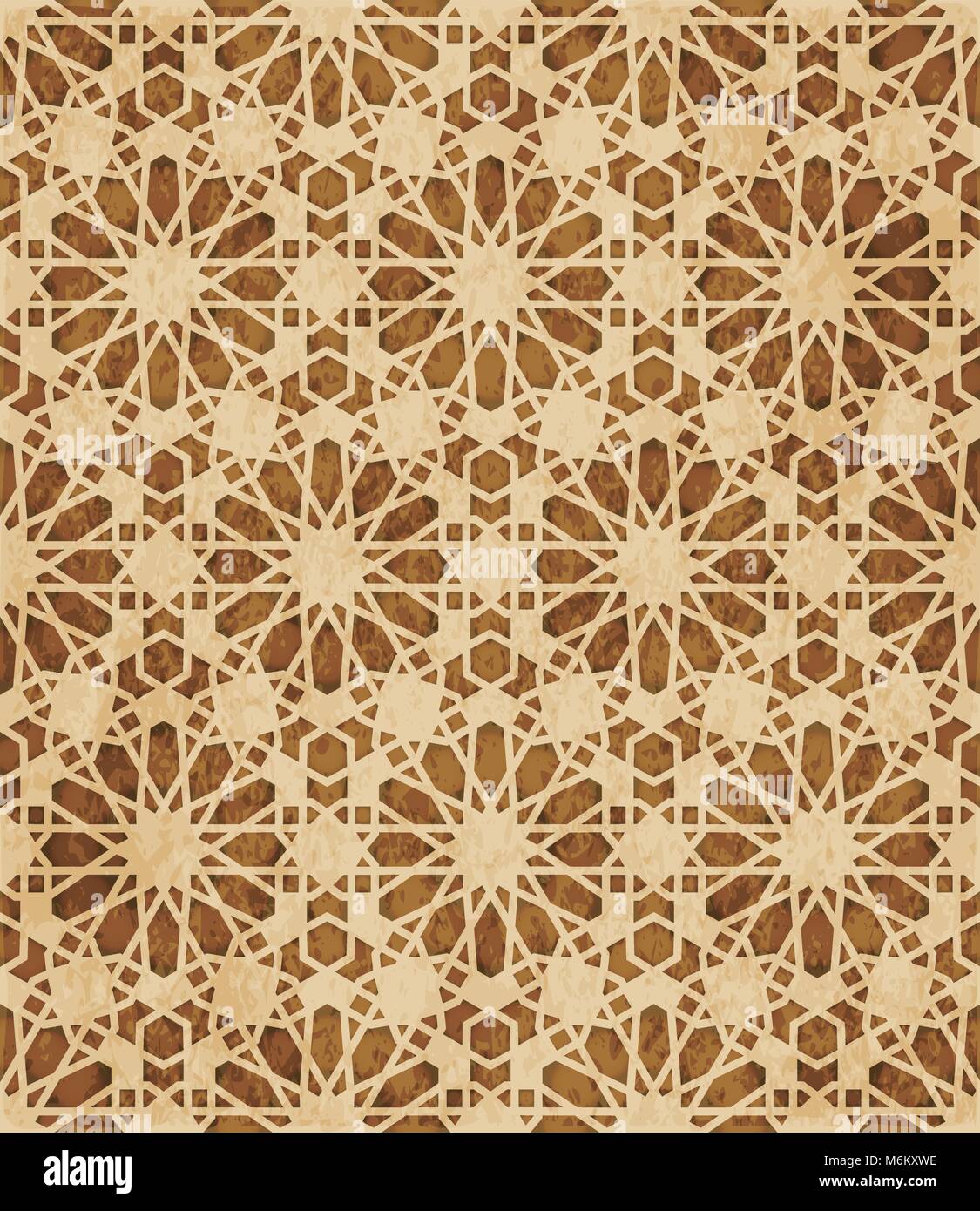 Retro brown Islam seamless geometry pattern background eastern style ...