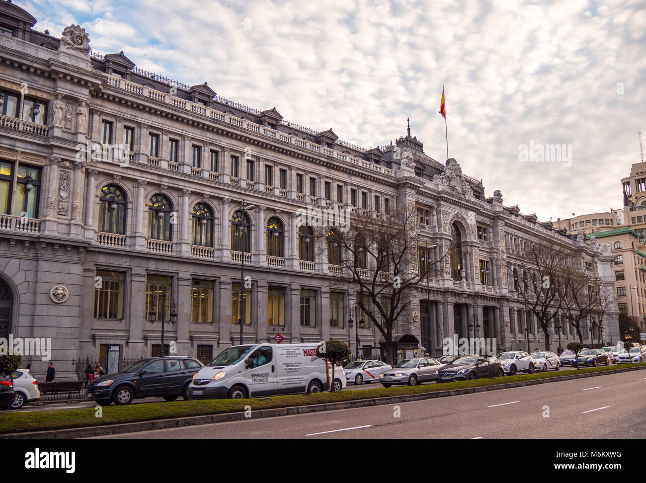The Bank of Spain building in Madrid - MADRID / SPAIN - FEBRUAR 21 ...