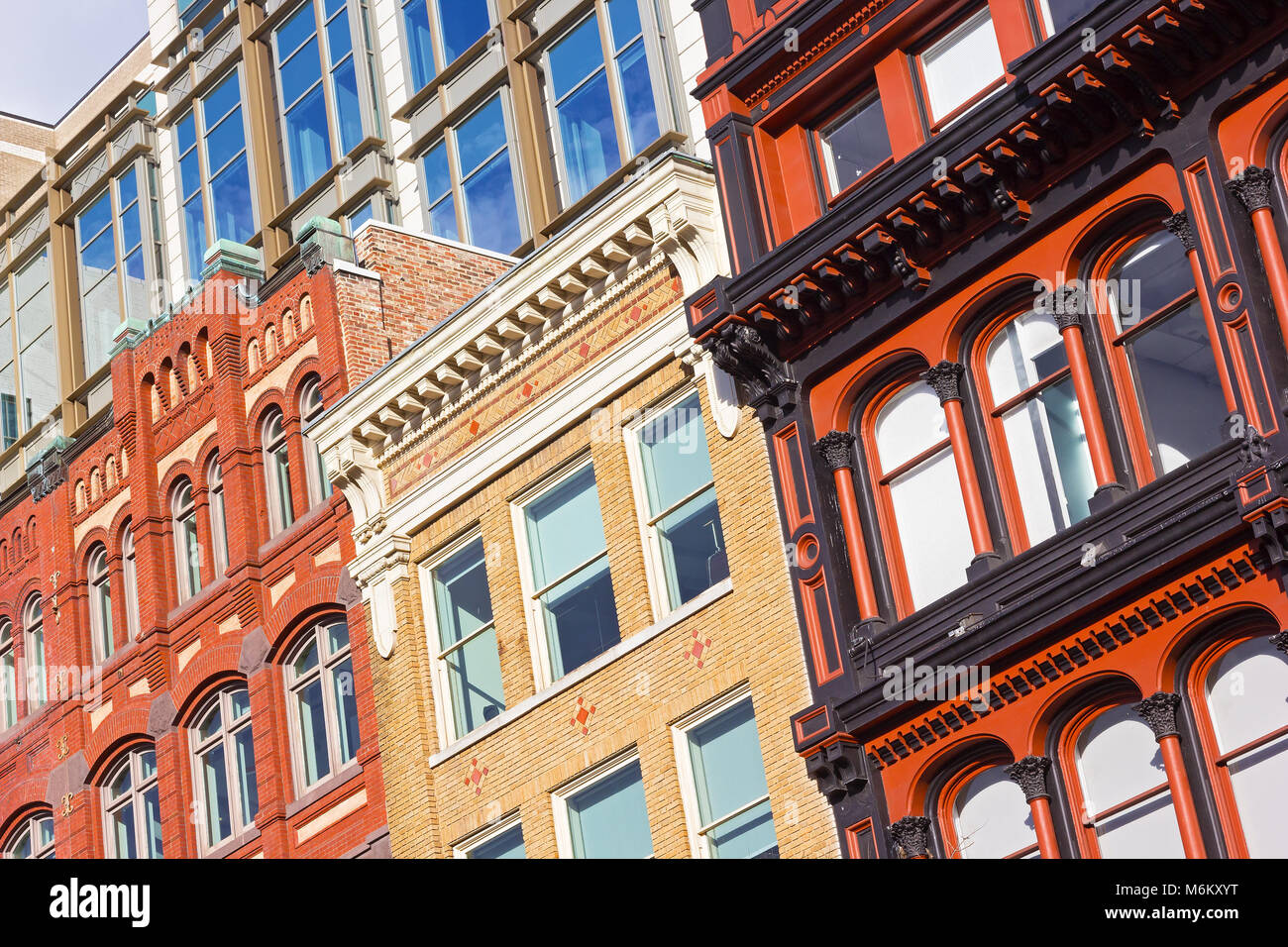 Architectural elements of Washington DC buildings. Modern and historic ...