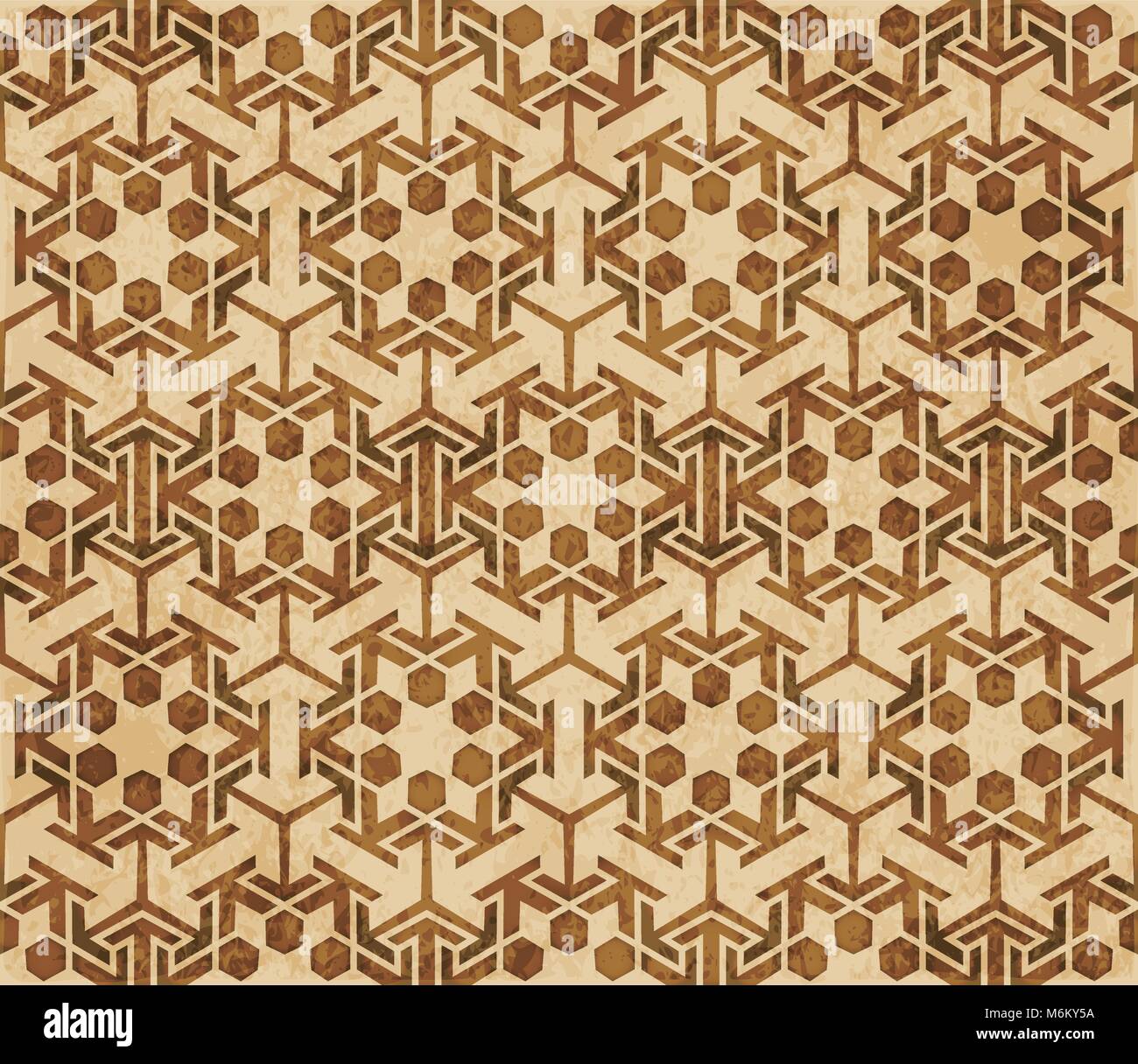 Retro brown Islam seamless geometry pattern background eastern style ...