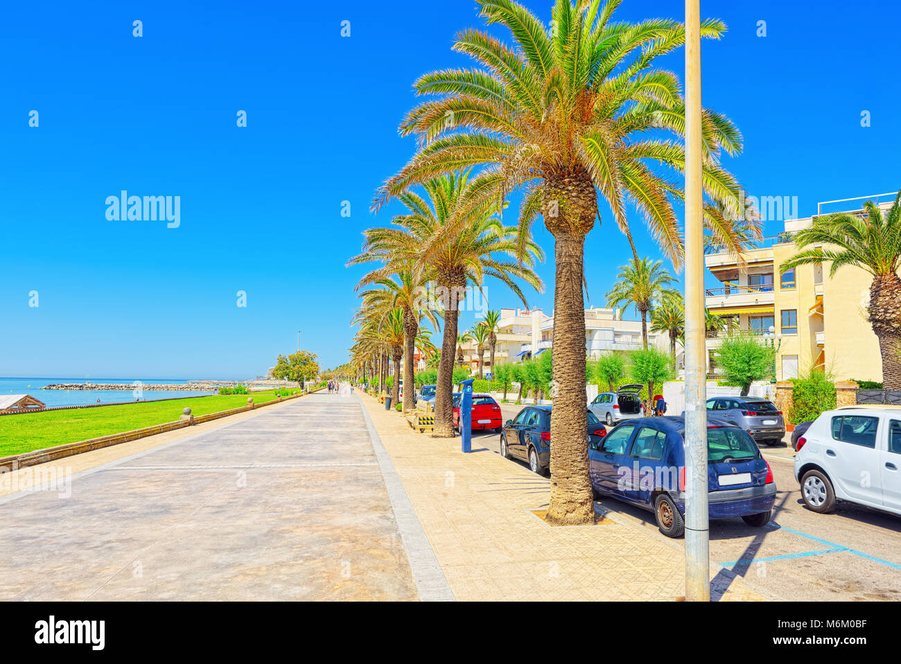 Seafront promenade sitges catalonia spain hi-res stock photography and ...