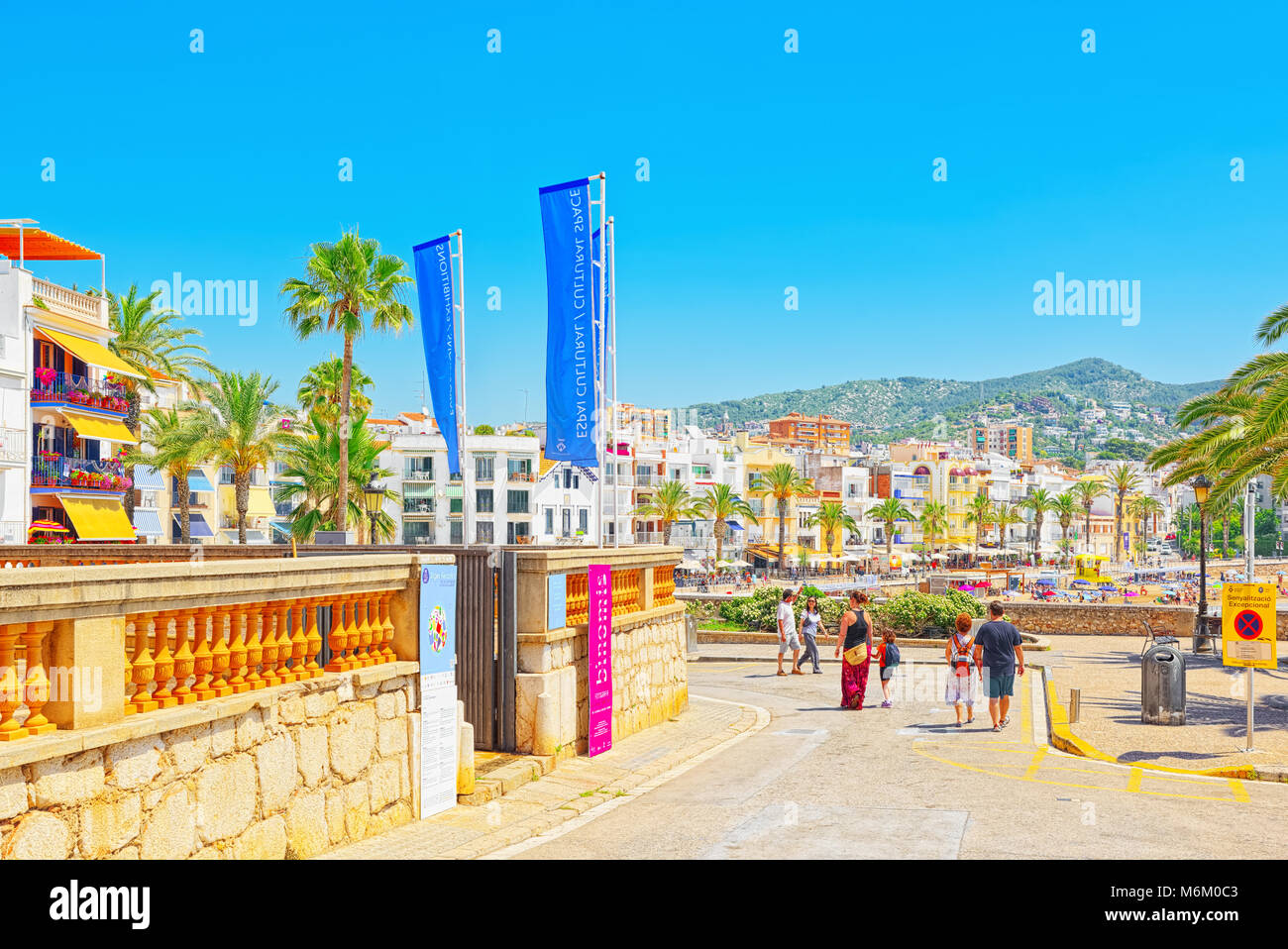 Seafront promenade sitges catalonia spain hi-res stock photography and ...