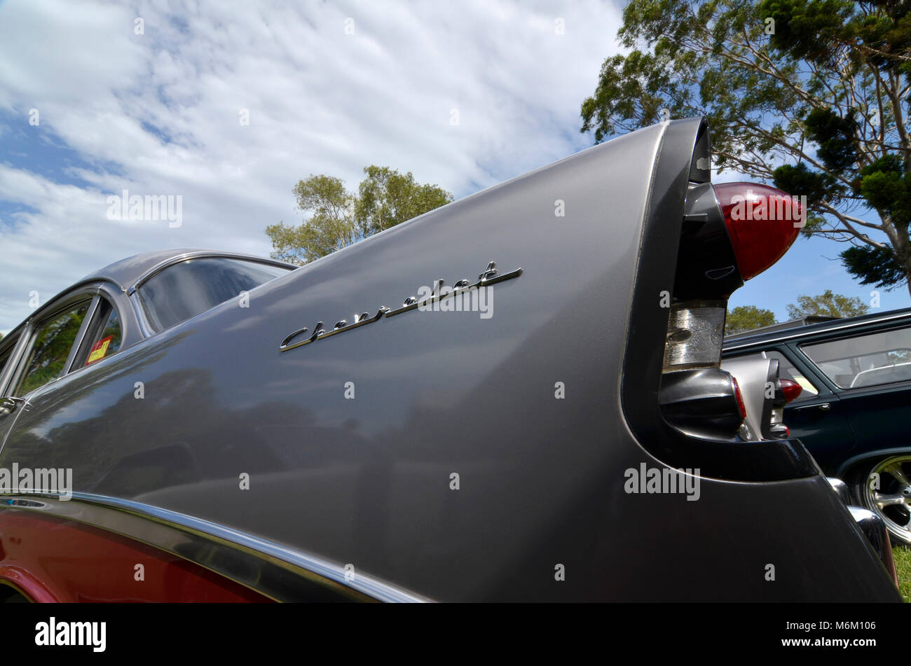 rear side view of classic american chevrolet Stock Photo - Alamy