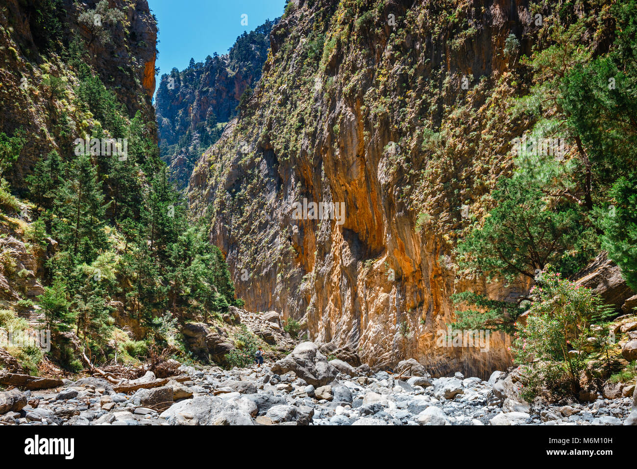 Hiking path through Samaria Gorge in Central Crete Stock Photo - Alamy