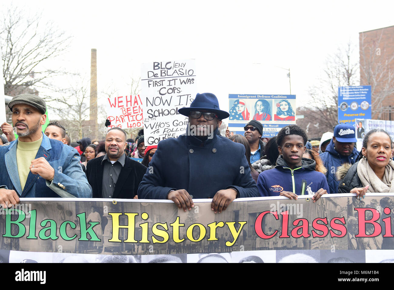 New York, USA. 4th March, 2018. From left: Akeem Browder, Senator ...