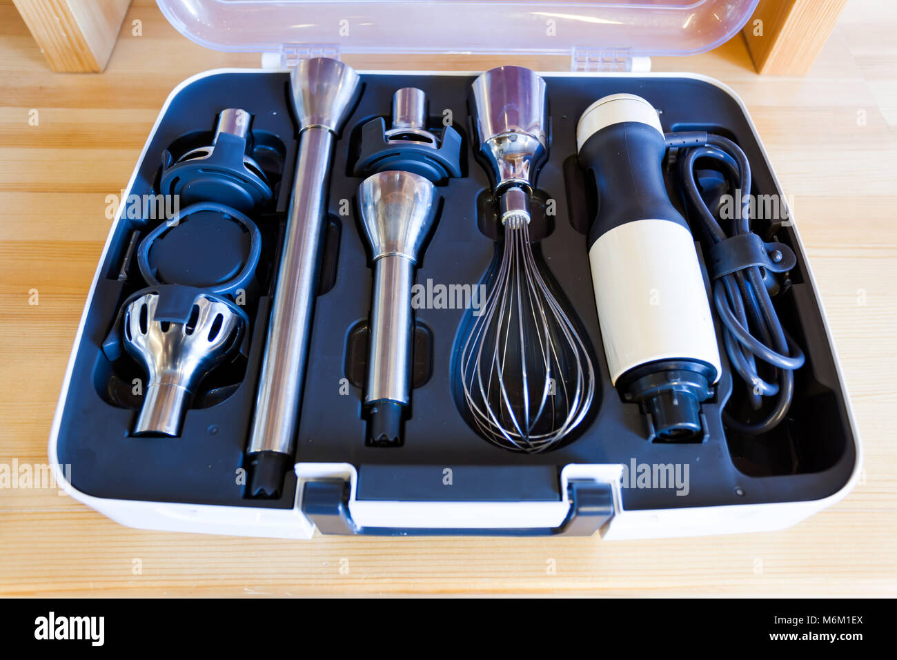 Beautiful modern folding mixer in a special storage case Stock Photo ...