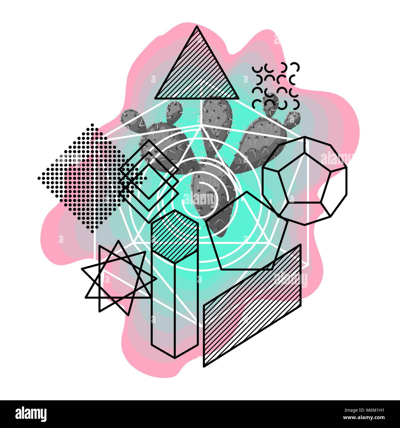 Cactus geometry Stock Vector Images - Alamy