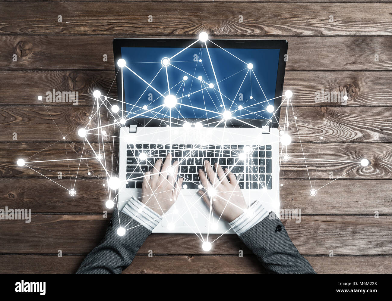 Concept of social connection and networking with social connection ...