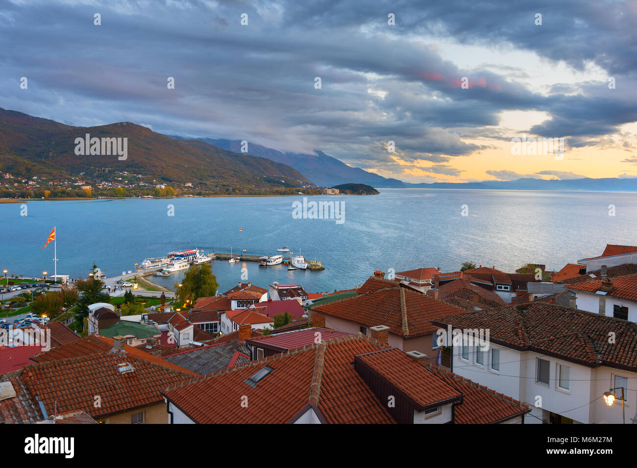 Lake ohrid sunset macedonia hi-res stock photography and images - Alamy