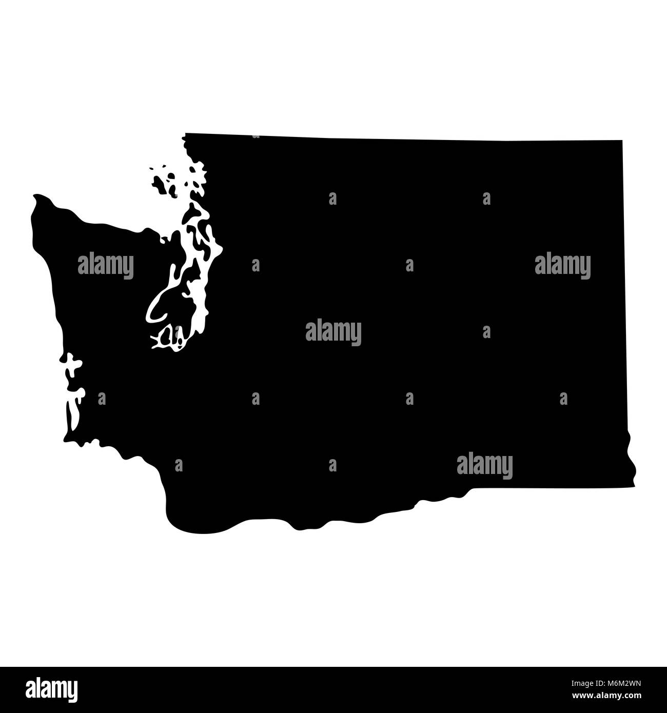 Map of washington Black and White Stock Photos & Images - Alamy