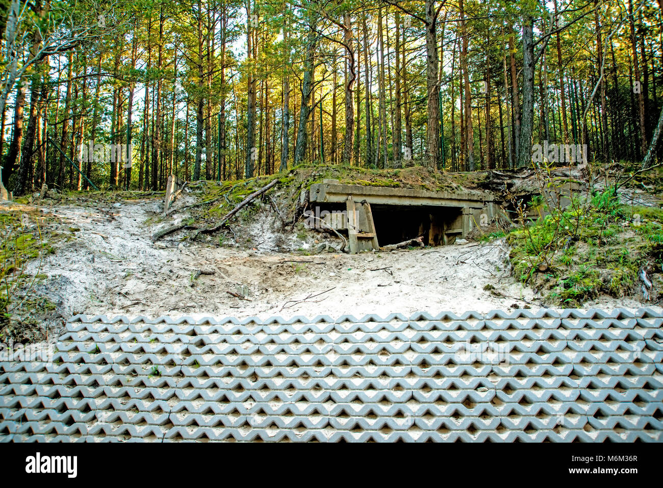 Bunker of ww2 in Poland Stock Photo - Alamy