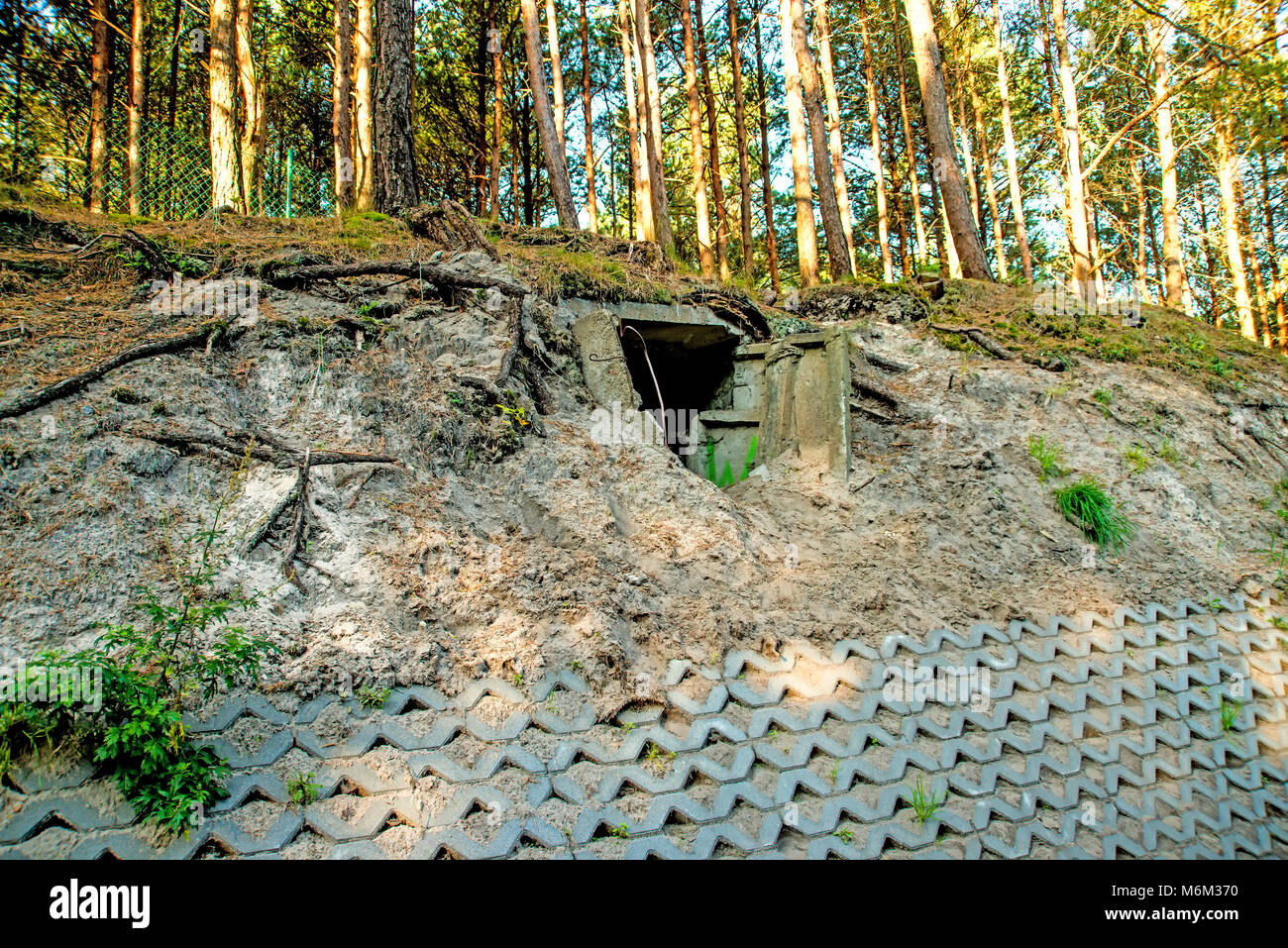 Bunker of ww2 in Poland Stock Photo - Alamy