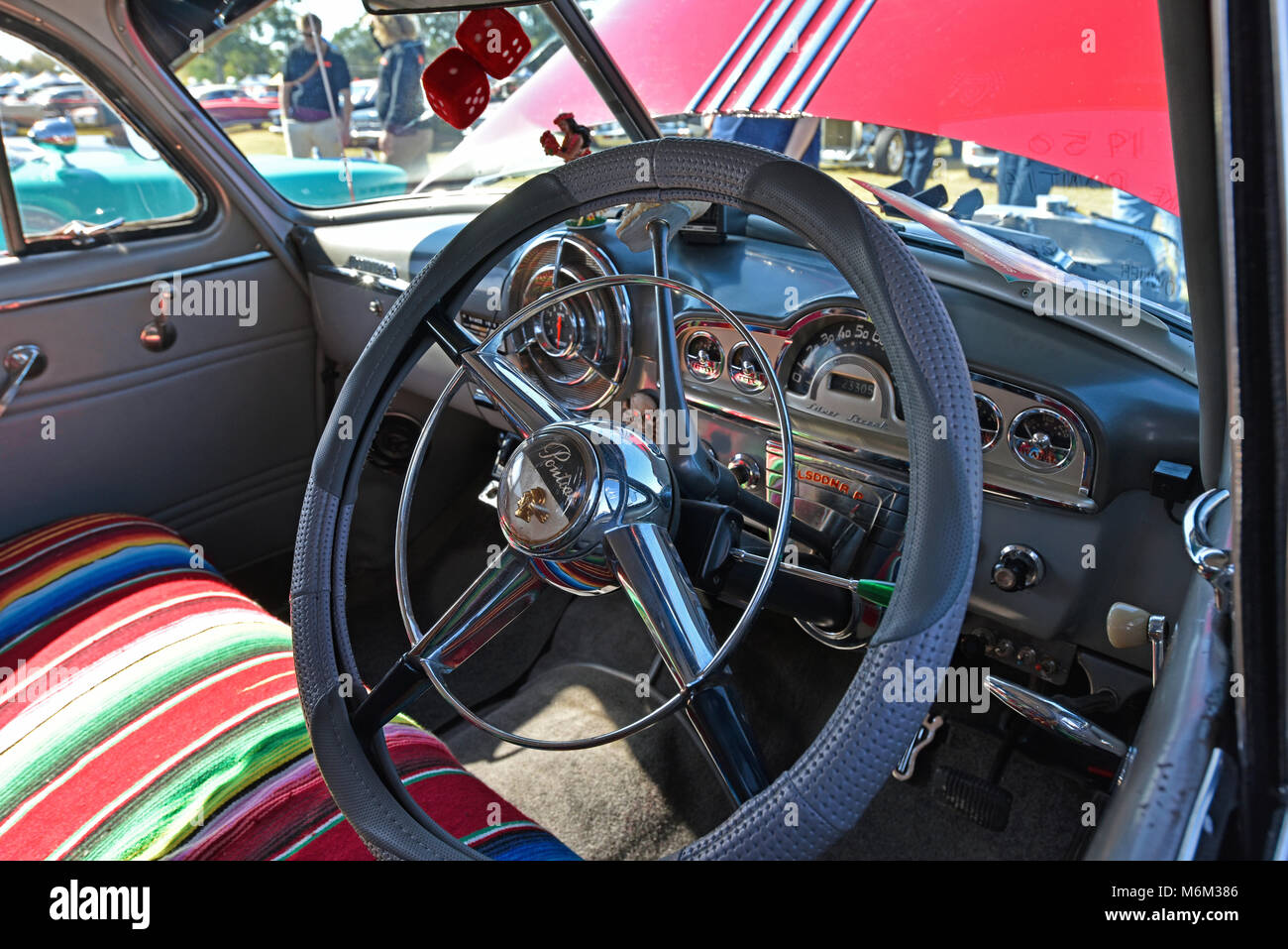 interior of classic american pontiac car Stock Photo - Alamy