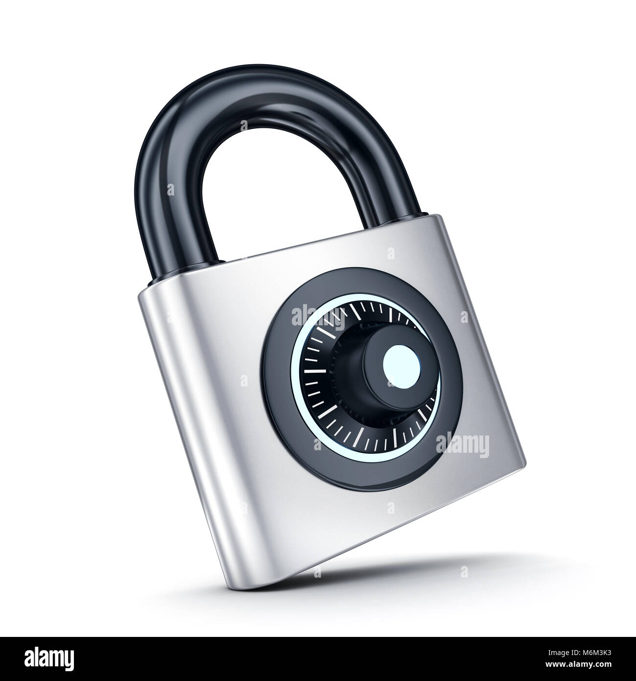 Lock symbol only on white background. 3d illustration Stock Photo - Alamy