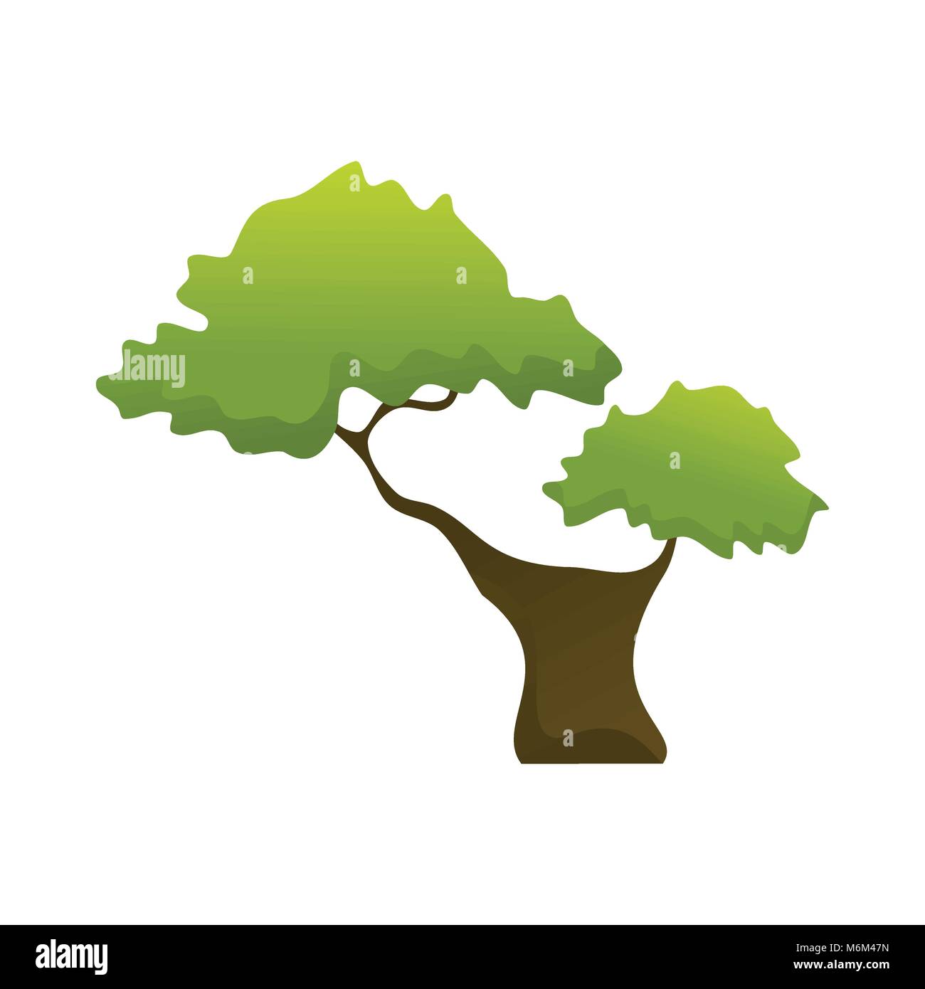 Two Branch Isolated Tree Plant Vector Illustration Graphic Design Stock ...