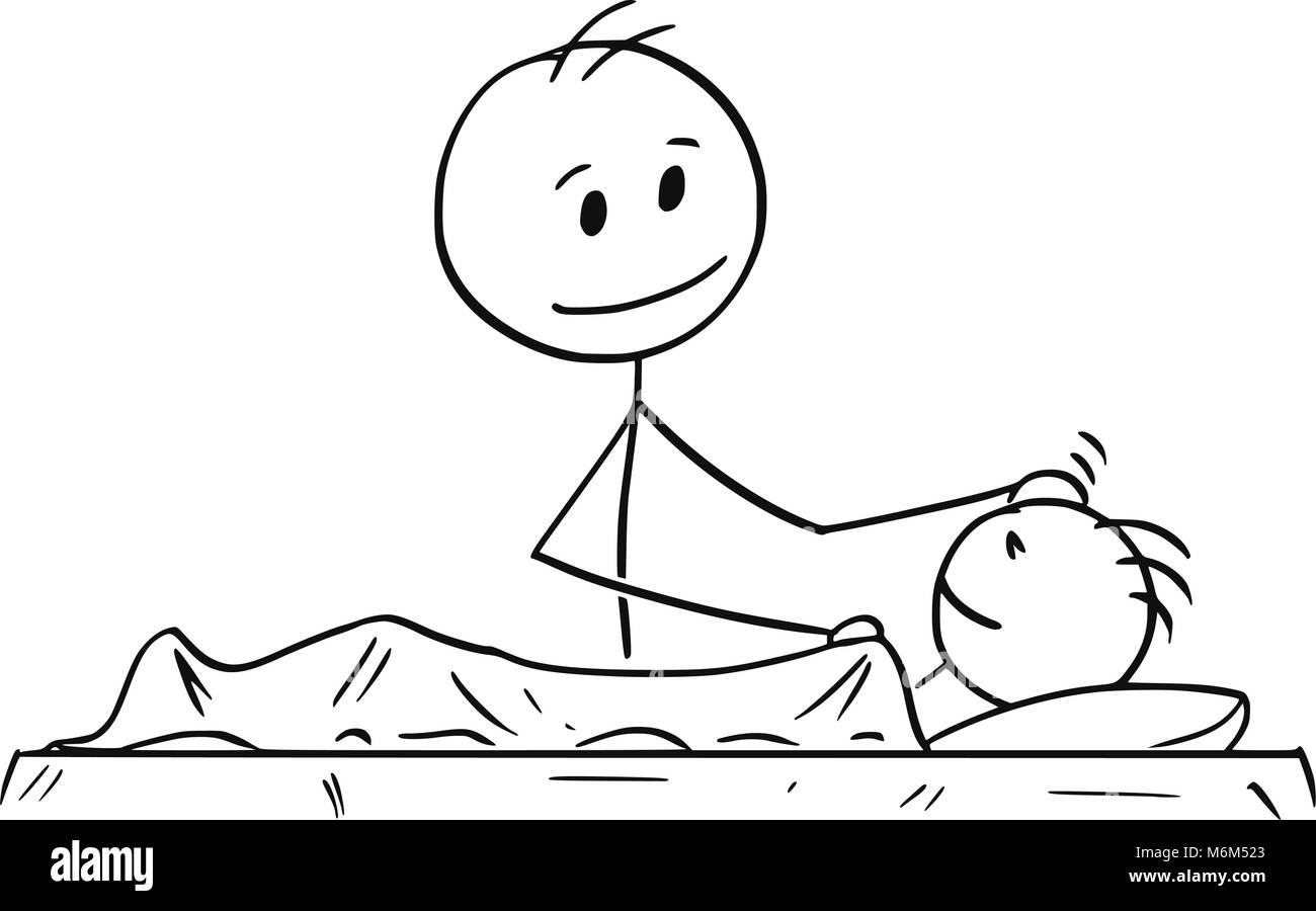 Father sleeping Stock Vector Images - Alamy