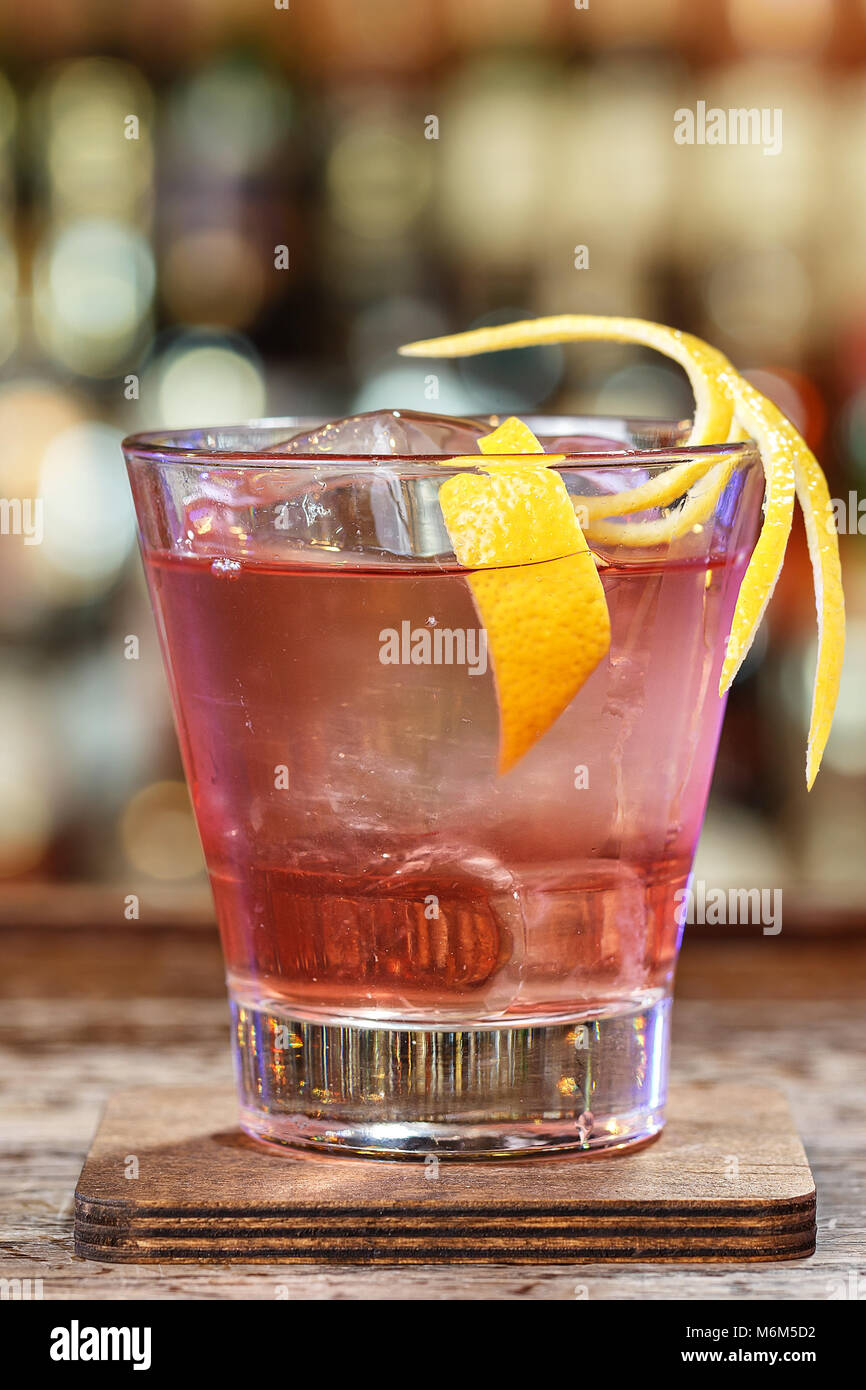 Cocktail knickerbocker based on rum and raspberry liquor - an aromatic ...