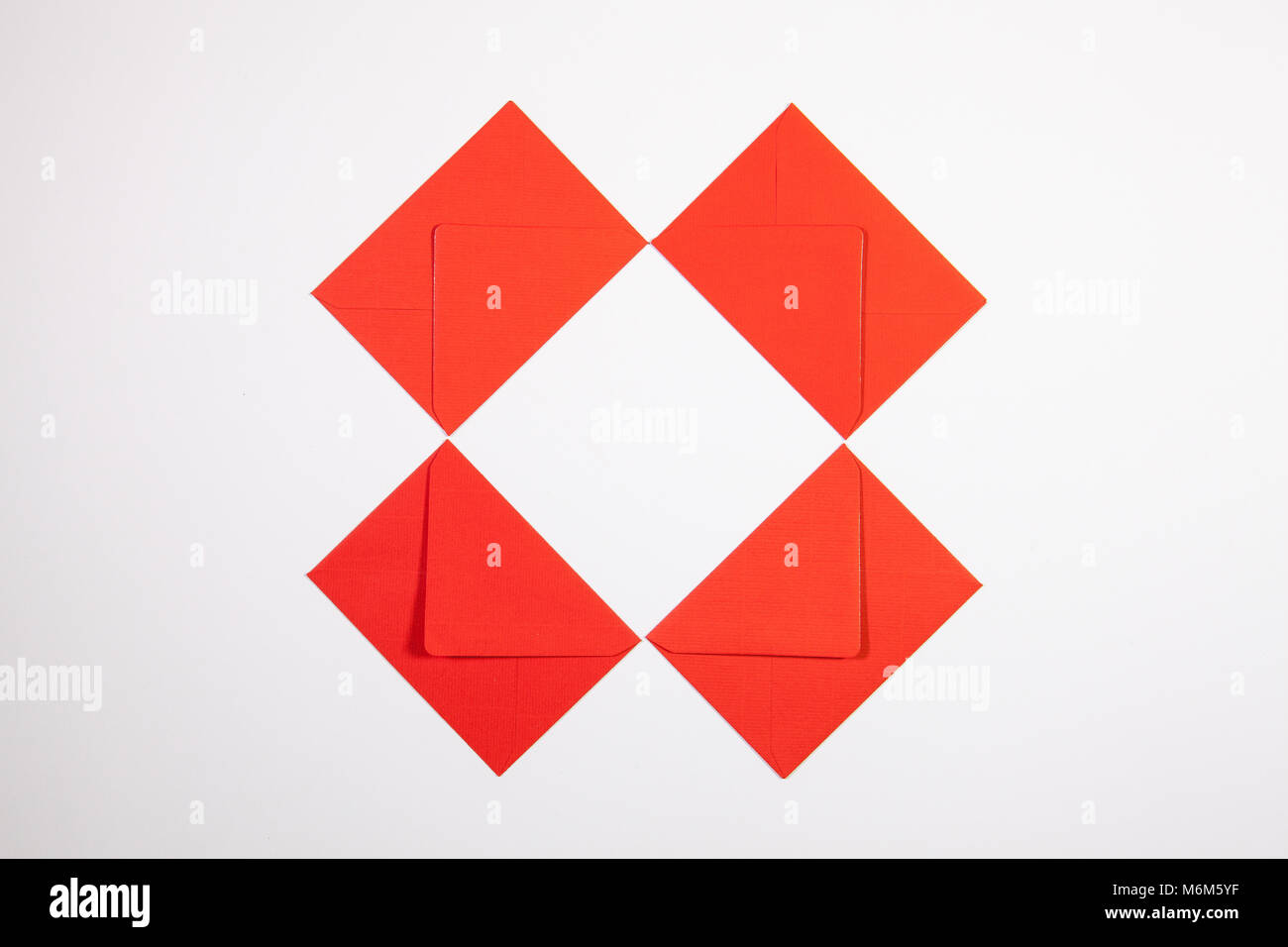 Pattern from red envelopes on the table Stock Photo - Alamy