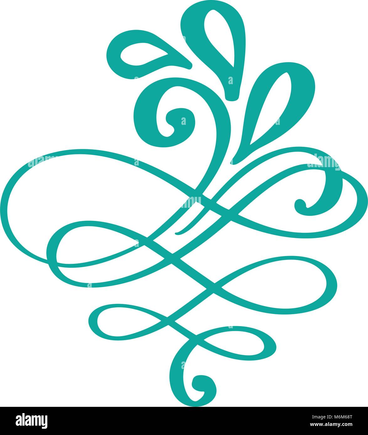 hand drawn flourish Calligraphy decorative elements. Dividers. Vector ...