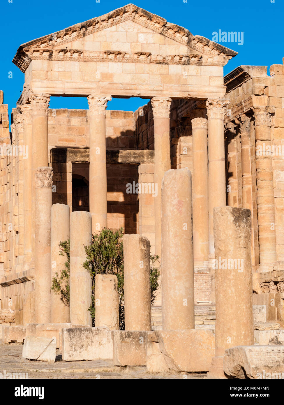 The archaeological site of Sbeitla is located in Sbeitla in Tunisia, in ...