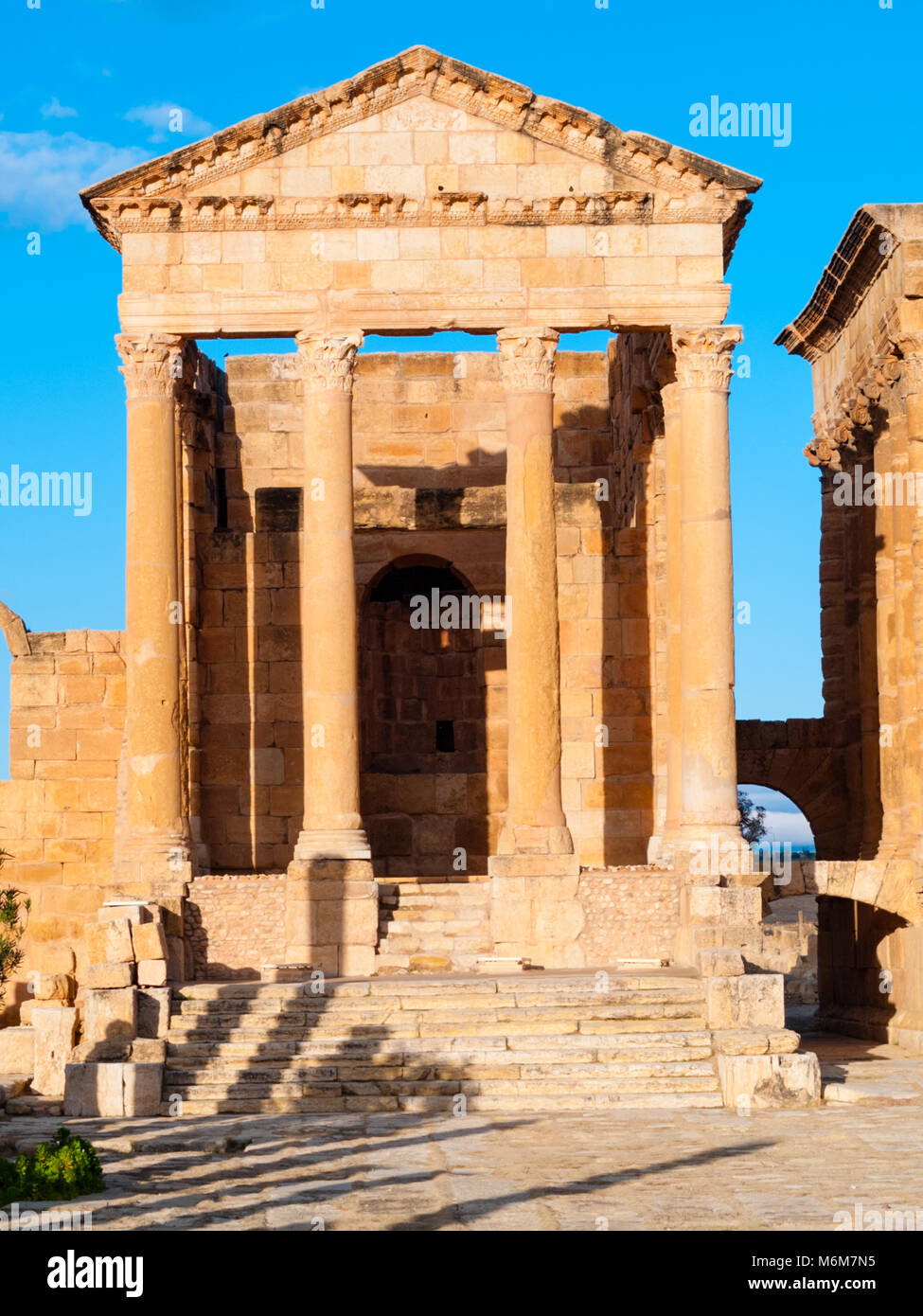 The archaeological site of Sbeitla is located in Sbeitla in Tunisia, in ...