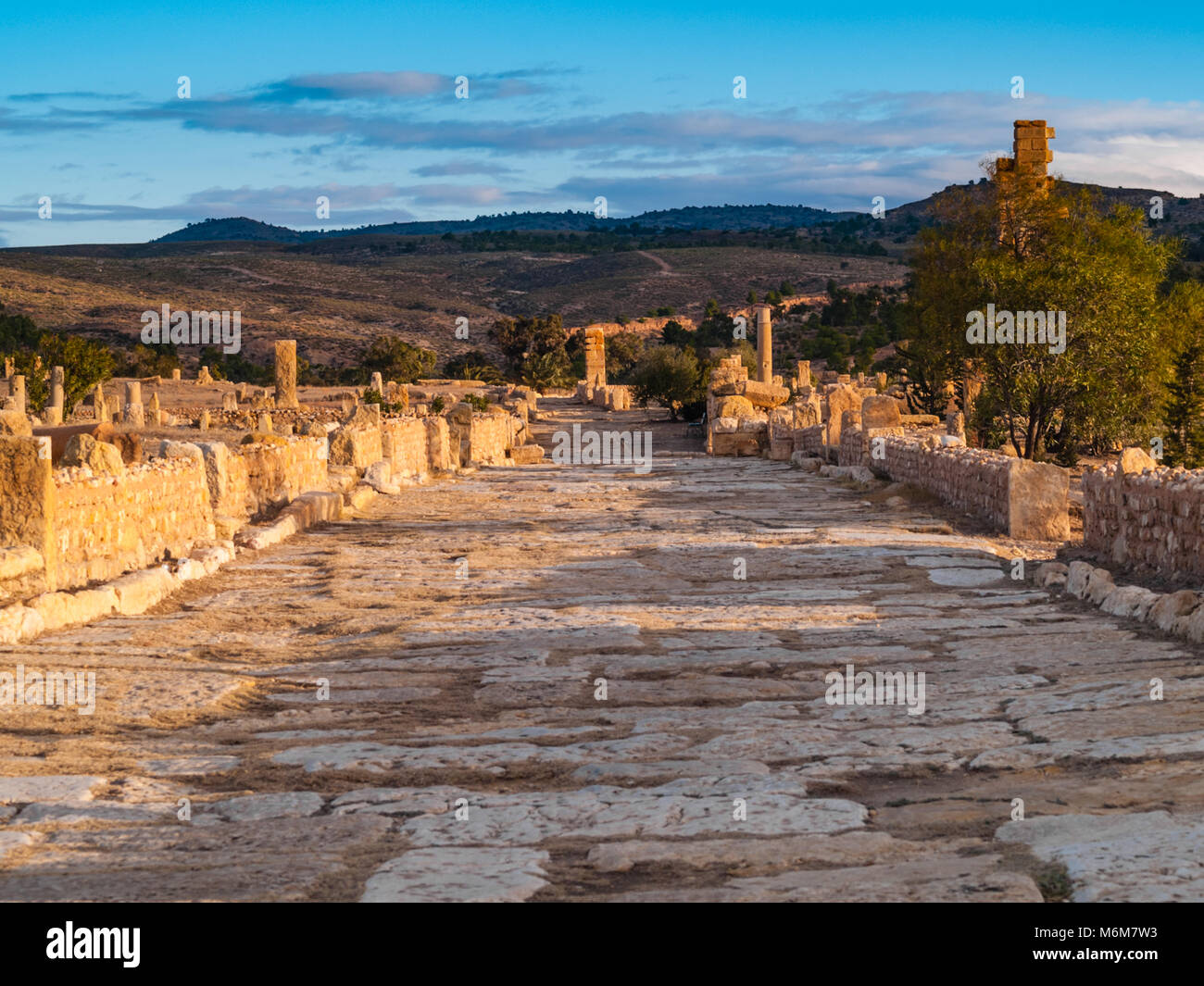 The archaeological site of Sbeitla is located in Sbeitla in Tunisia, in ...