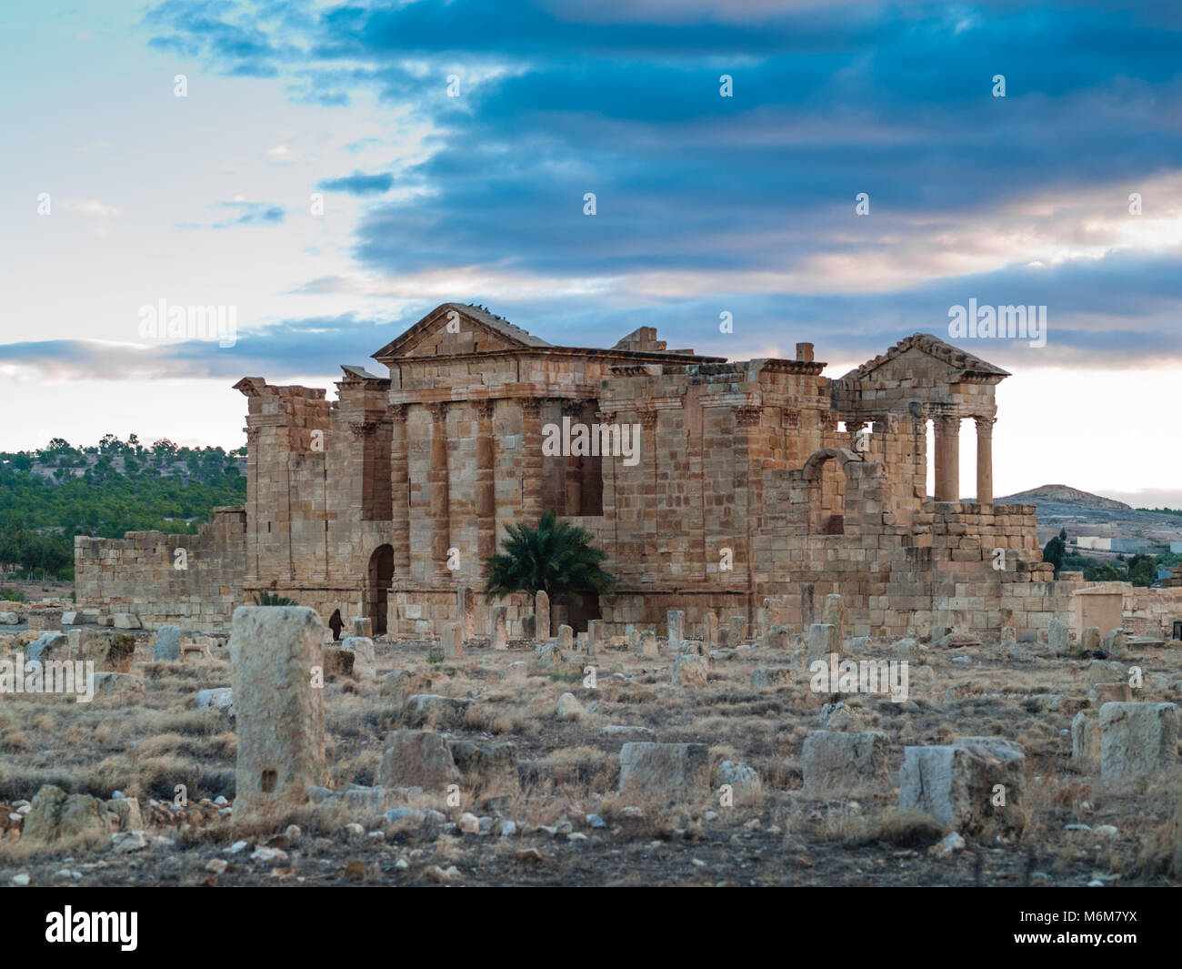 The archaeological site of Sbeitla is located in Sbeitla in Tunisia, in ...
