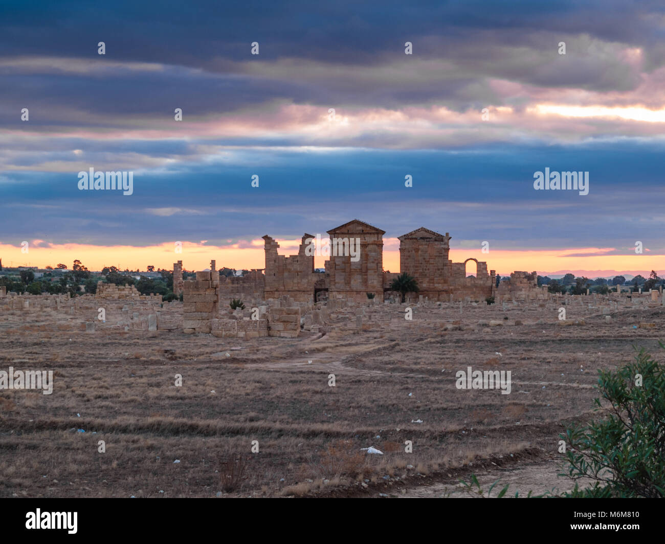 The archaeological site of Sbeitla is located in Sbeitla in Tunisia, in ...