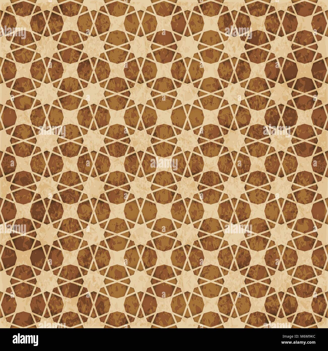 Retro brown Islam seamless geometry pattern background eastern style ...