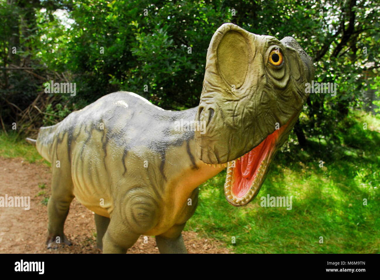 Full size model of Europasaurus dinosaur in dinosaur park in Givskud ...
